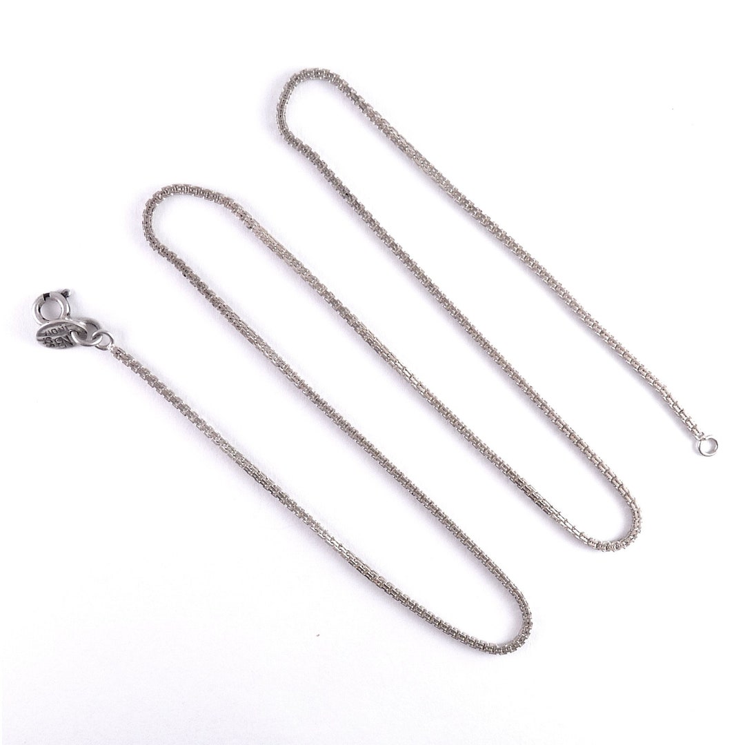 Nicky Butler Sterling Silver Double Box Chain Necklace 18 - Etsy