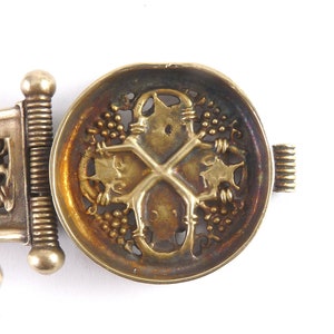 MMA Sterling Gold Plated Byzantine Style Grapevine Bracelet, Pin Hinge ...