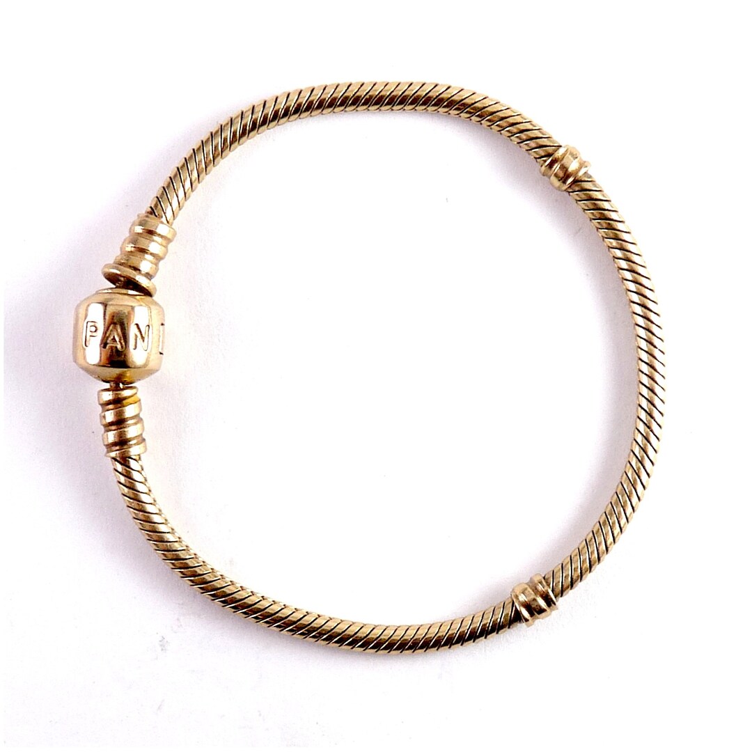 Pandora 14K Gold Moments Snake Chain Bracelet, 15.7 Grams, 6 1/4 ...