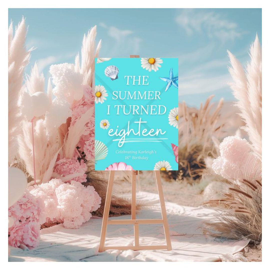 The Summer I Turned Pretty Party Entry Sign | Instant Download ...