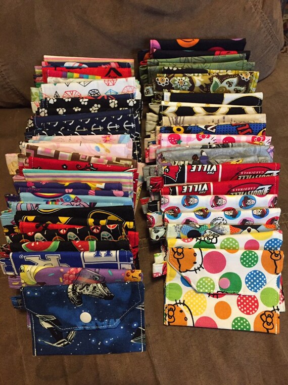 Handmade Mini Snap Wallets | Etsy