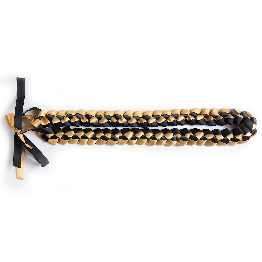 Black & Gold Ribbon Lei for Graduation, Special Events - Etsy