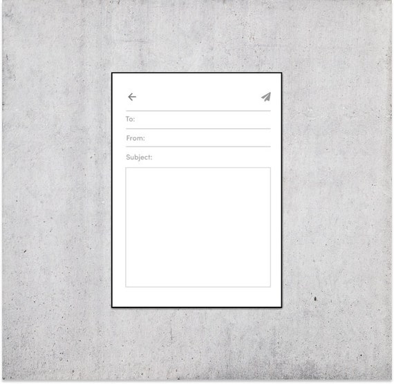 Email Compose Handwritten Blank Greeting Card | Etsy