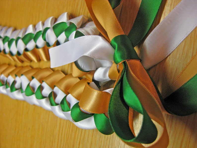 Ribbon Lei - Tri Color 3 Colored - Choose Your Colors - Etsy