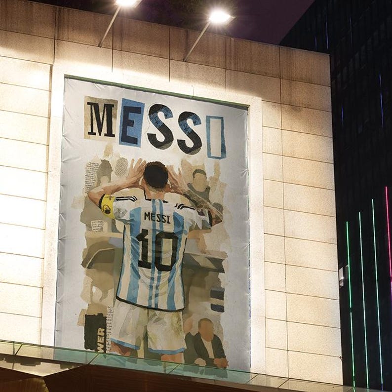 Lionel Messi Argentina Art: Torn Paper Collage Style (digital Download ...