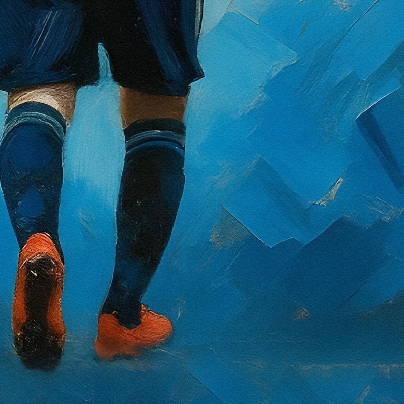Lionel Messi Digital Poster – Abstract Oil Painting Style | Printable ...