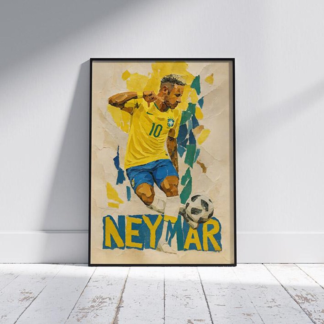 Neymar Collage Poster | Brazil Football Art | Digital Download - Etsy