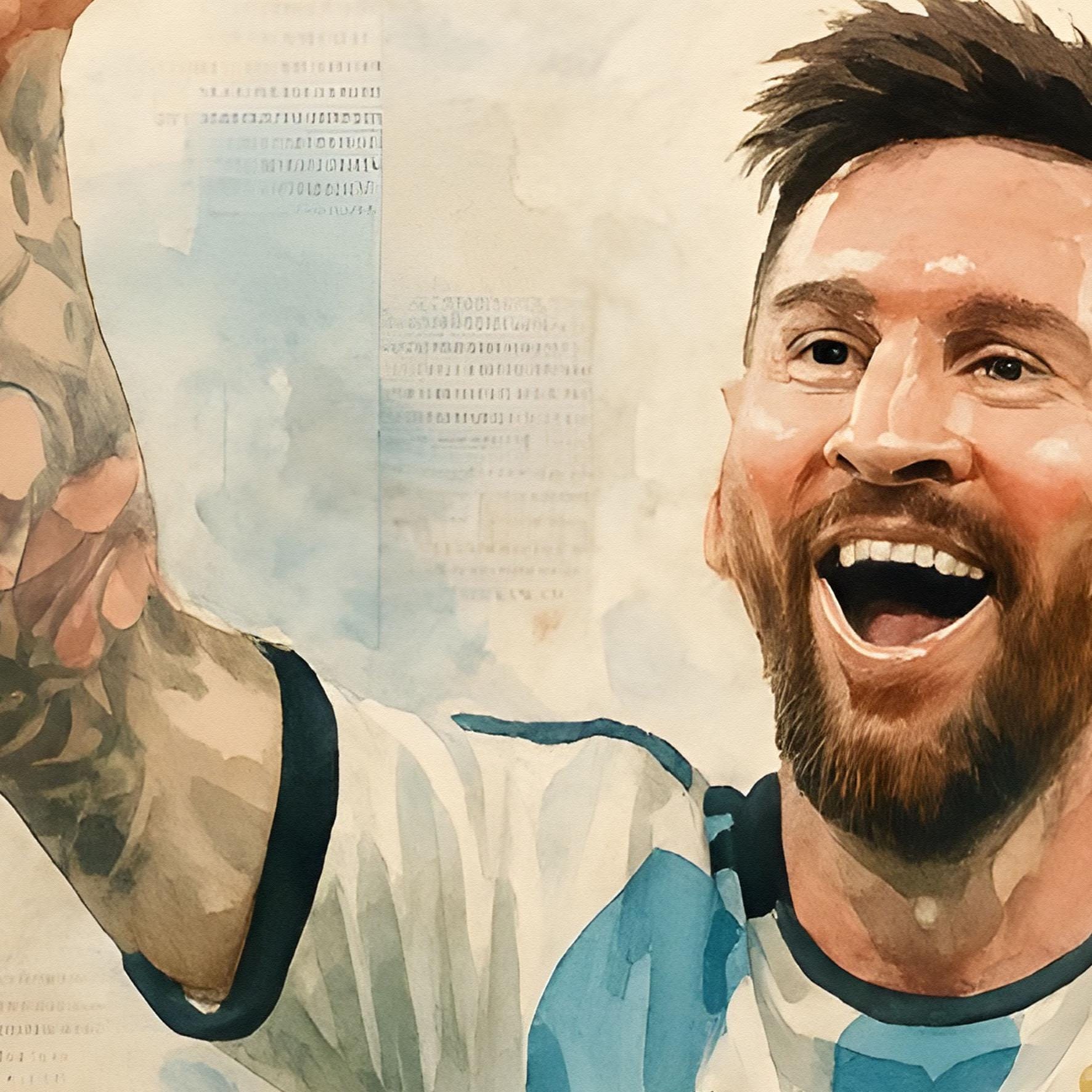 Lionel Messi Collage Art Print Set: Argentina & Barcelona (digital ...