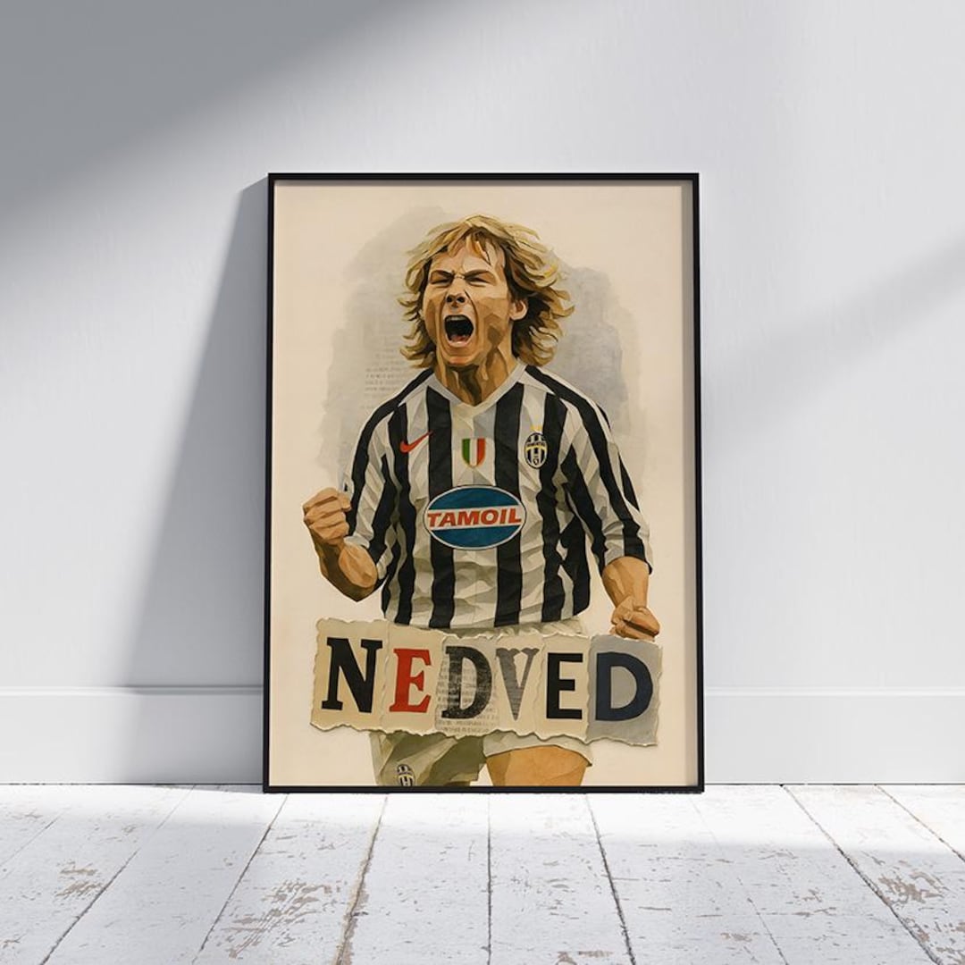 Pavel Nedved Digital Poster | Juventus Legend Football Wall Art ...