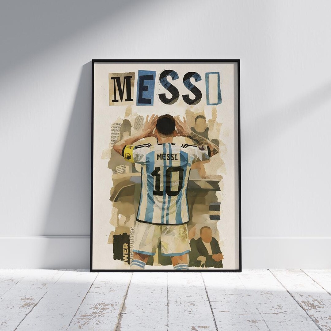 Lionel Messi Argentina Art: Torn Paper Collage Style (digital Download ...