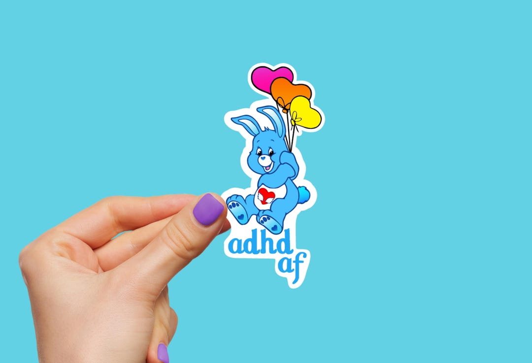 ADHD AF Vinyl Sticker, Neurodiversity Sticker - Etsy
