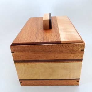 Modern Style Lift-top Box. Handmade Box. Artisan Box. 9.25″ X 6″ X 5 ...