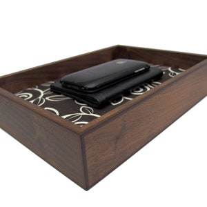Luxury Valet Tray for Keys Wallet. 10" X 7.5" X 2". Dresser Box. High ...