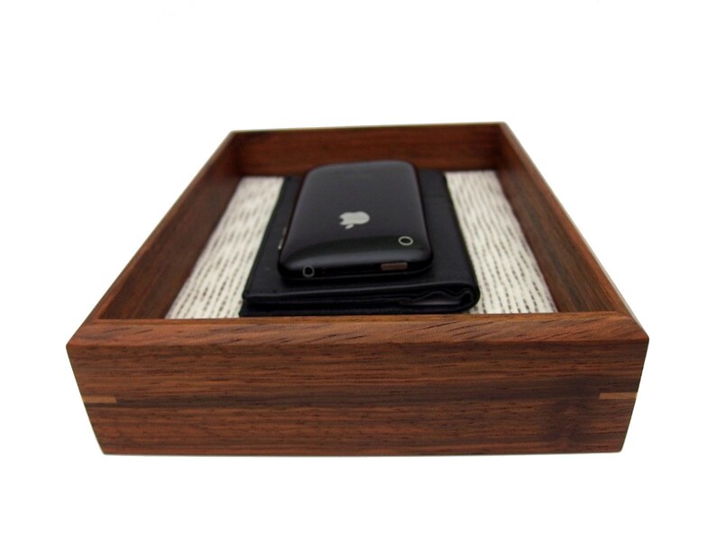 Wood Tray. African Bengi Valet Box. Fabric Upholstered Wooden - Etsy