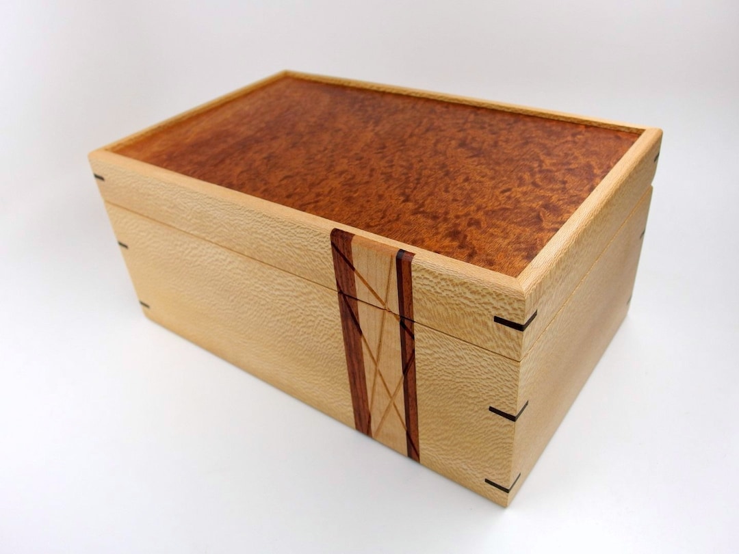 Stylish Artisan Handcrafted Box. High-end Keepsake Memory Box. 10.75″ X ...