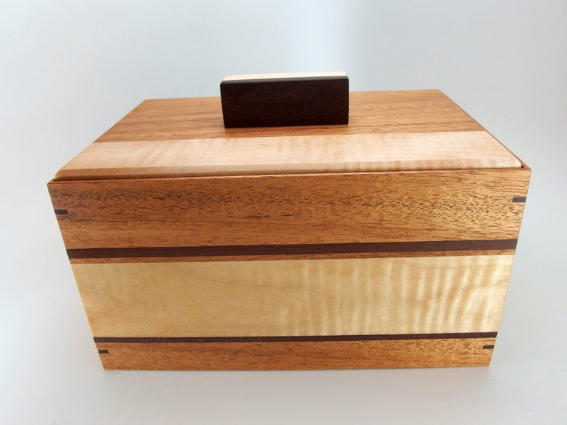 Modern Style Lift-top Box. Handmade Box. Artisan Box. 9.25 X 6 X 5 ...