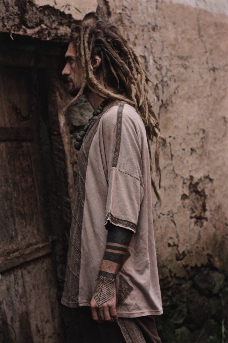 Tribal Clothing Mens Hemp Shirt Psy Trance Festival - Etsy