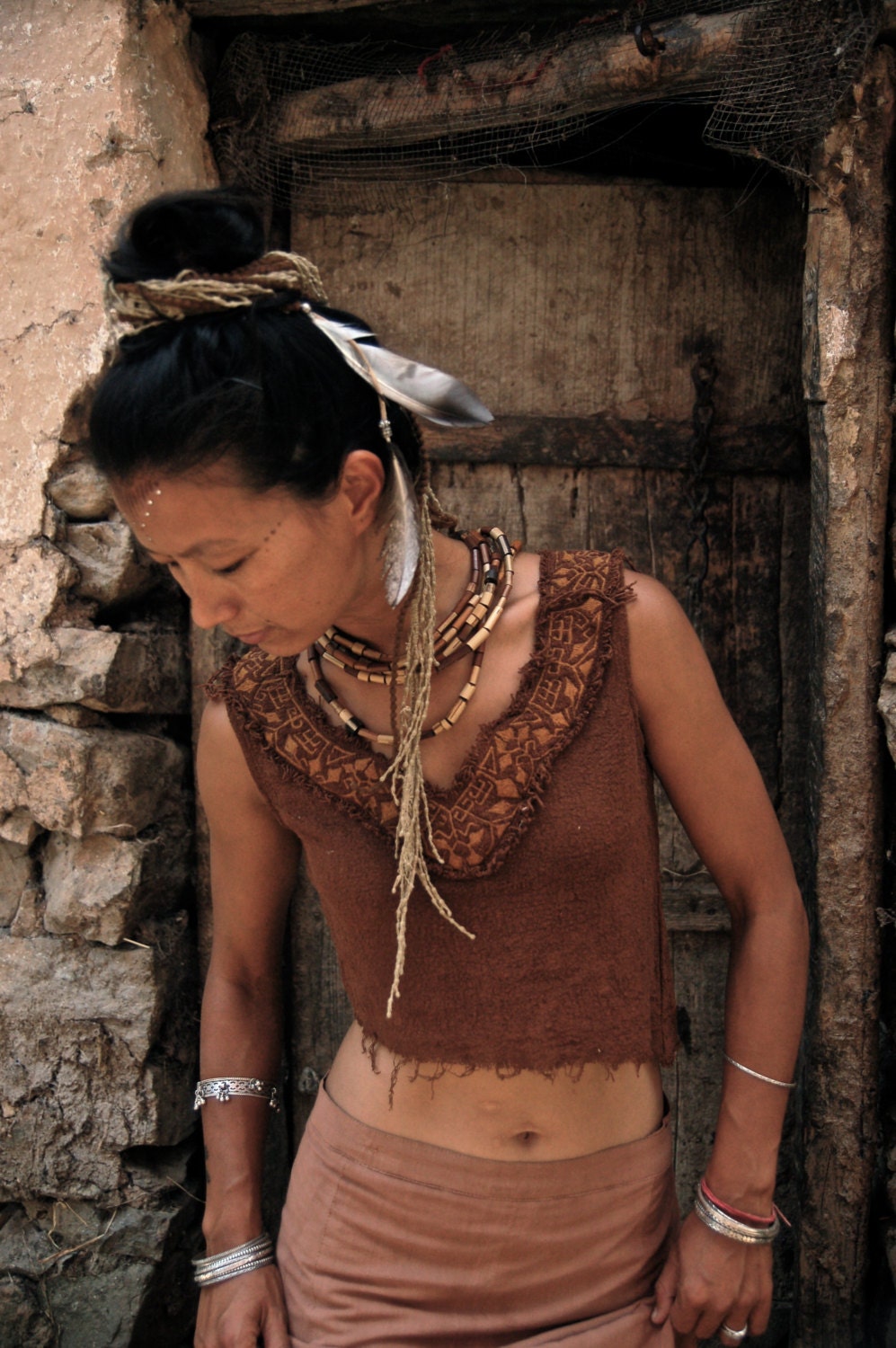 Tribal Top Raw Silk Top Native Top Embroidery Top Natural - Etsy