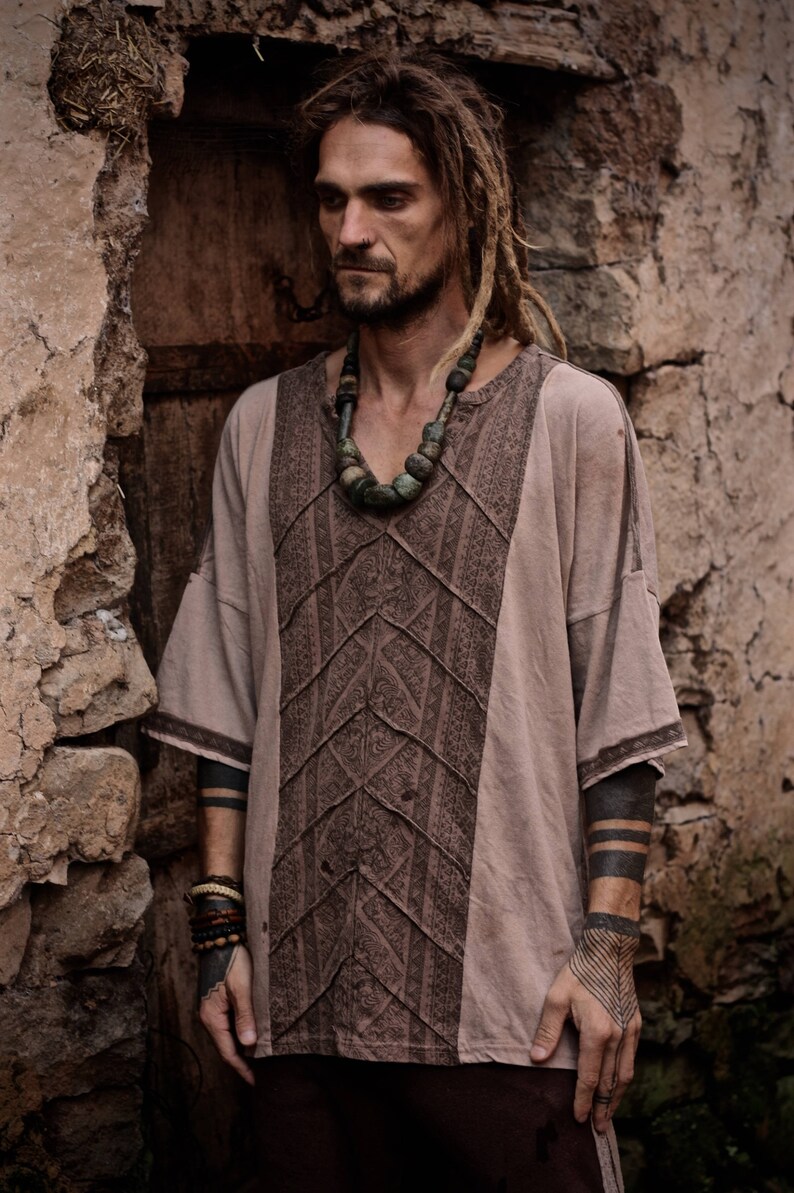 Tribal Clothing Mens Hemp Shirt Psy Trance Festival - Etsy