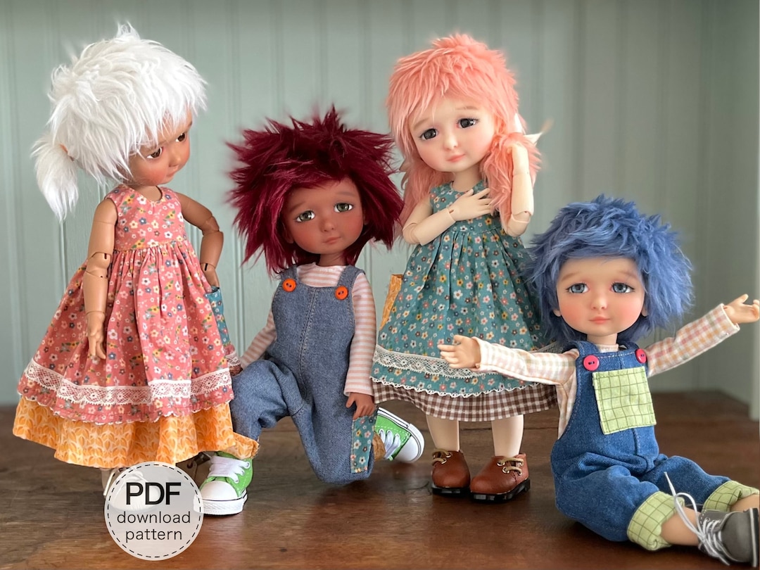 BJD Wig Pattern: All Sizes - Tiny, Yosd, MSD, Minifee, Smart Doll (PDF ...