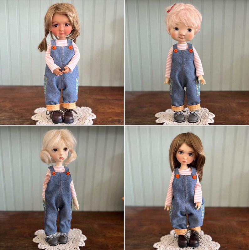 Doll Overalls & Shirt Pattern: 11-inch Yosd, BJD, Forever Virginia ...