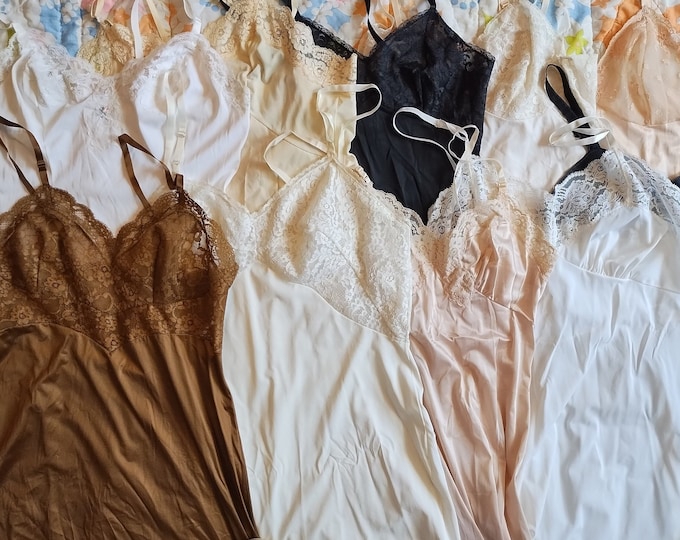 Pick Your Slip Vintage 50/60s Slips Lace Nylon Range of Sizes - Etsy