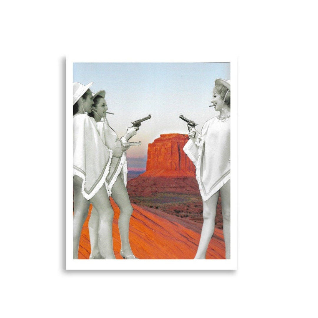 Good Desert- Surreal Collage Western Pop Art Print - Etsy