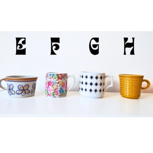 Pick Your Mug Vintage Patterned Mugs Boho Mix N Match Coffee Tea Cups ...