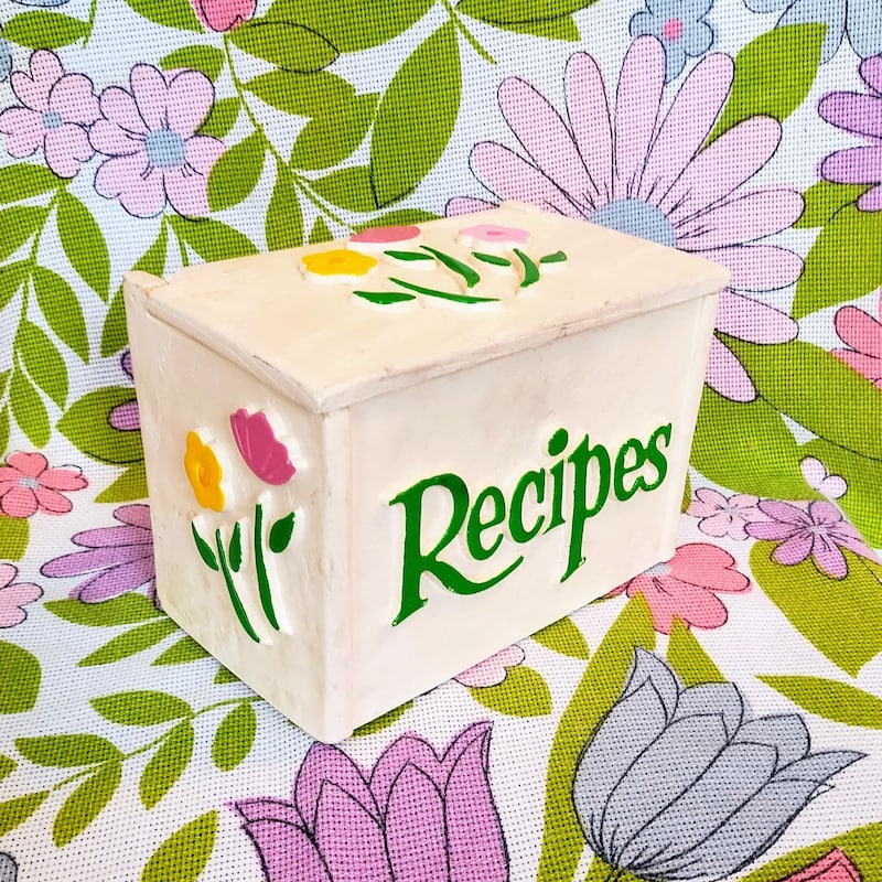 Retro Recipe Box - Etsy