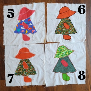 Individual Vintage Unfinished Sunbonnet Sue & Overalls Sam Quilt Squares - Etsy