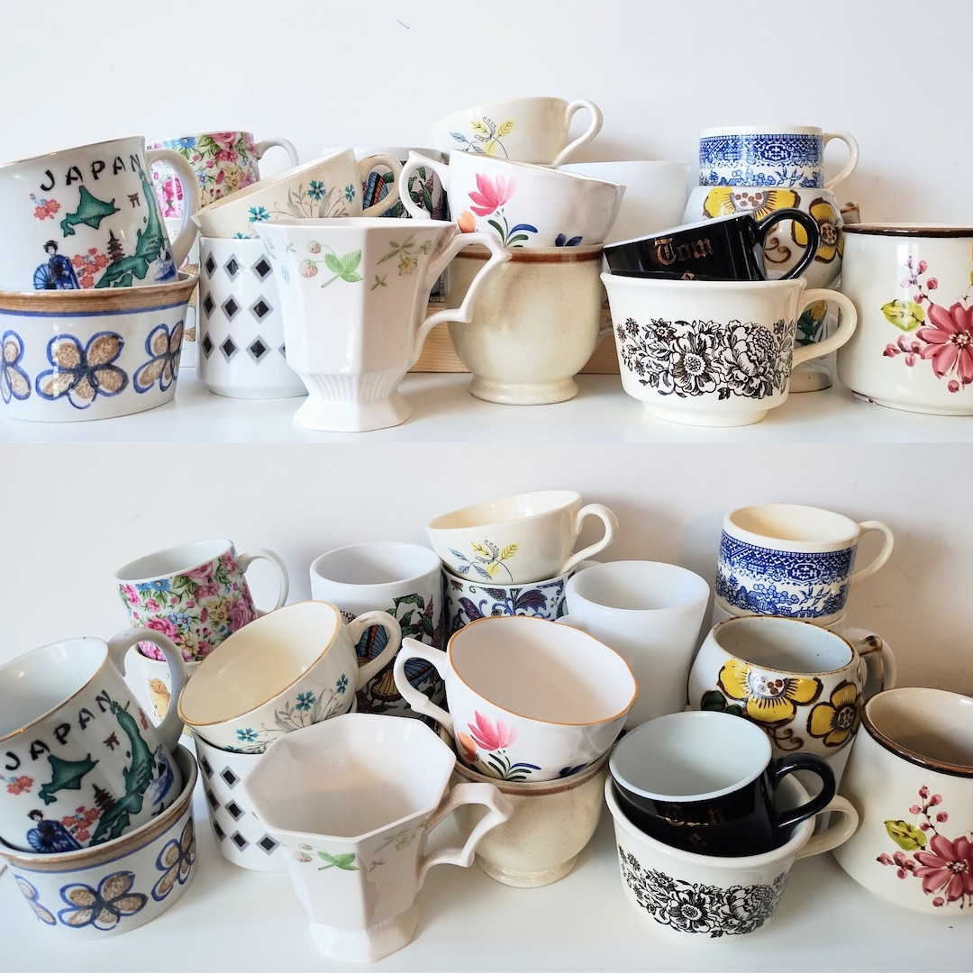Pick Your Mug! Vintage Patterned Mugs Boho Mix N Match Coffee Tea Cups ...