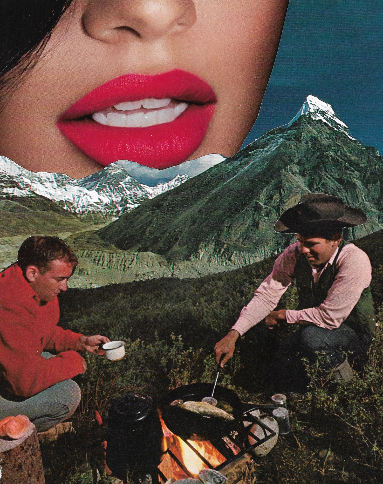 Supper Time Collage Art Digital Download Print - Etsy