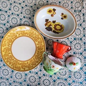 Vintage 60s/70s 4 Piece Mismatch Place Setting Mystery Set - Etsy