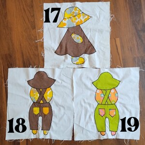Individual Vintage Unfinished Sunbonnet Sue & Overalls Sam Quilt Squares - Etsy