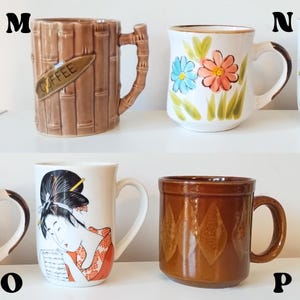 Pick Your Mug! Vintage Patterned Mugs Boho Mix N Match Coffee Tea Cups ...