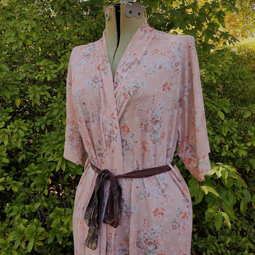 Vintage 70s Hippy Floral Robe or Kimono Jacket - Etsy