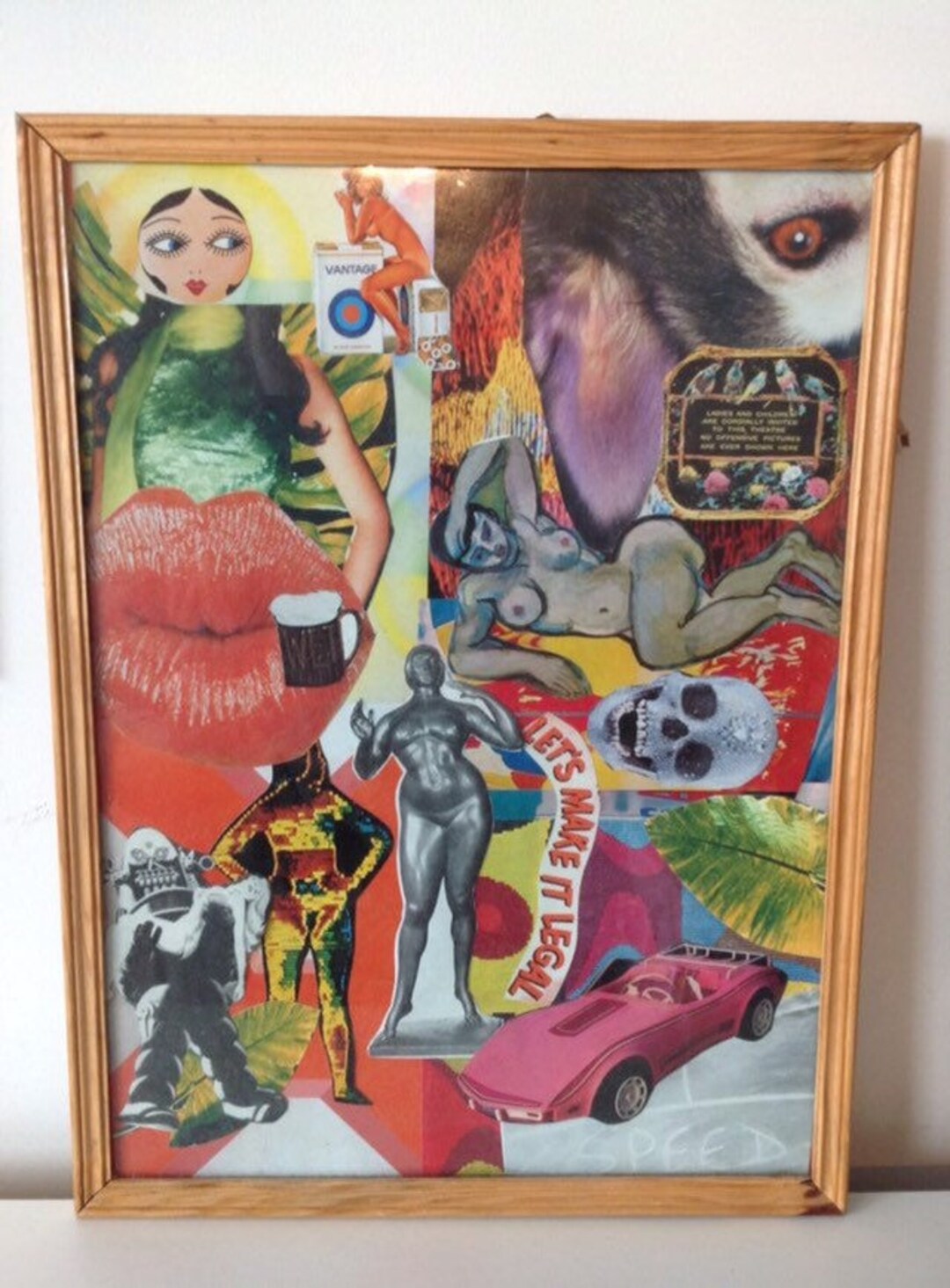 Peep Show Original Paper Collage - Etsy