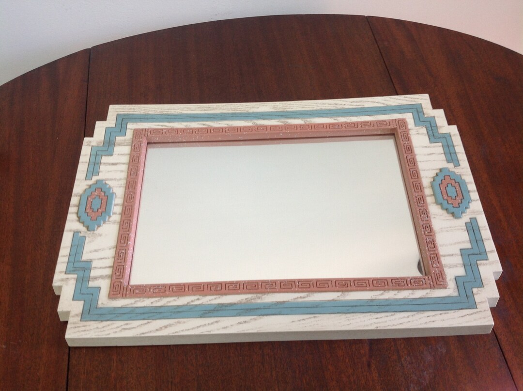Vintage Burwood Southwestern Style Plastic Mirror Wall Hanging - Etsy