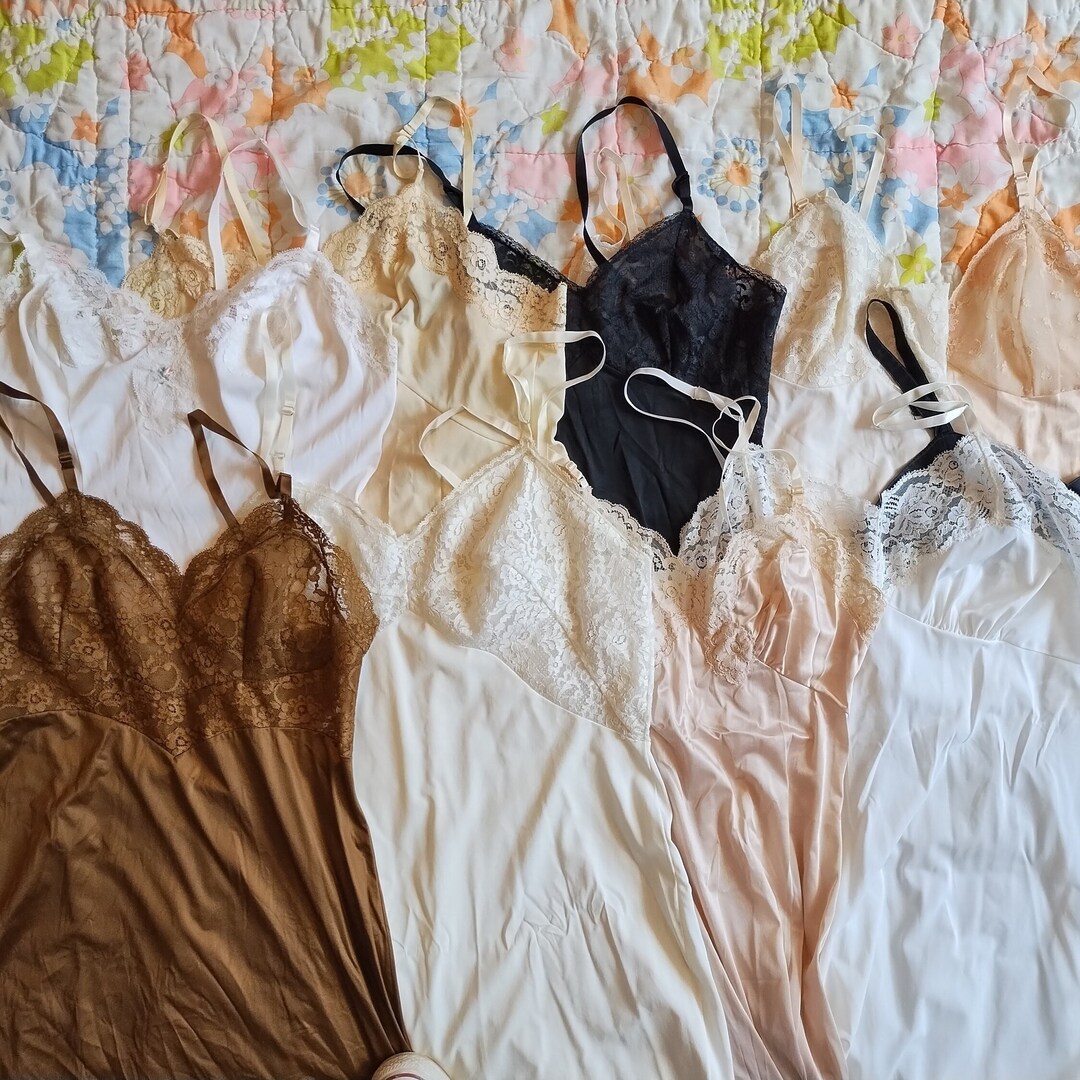 Pick Your Slip Vintage 50/60s Slips Lace Nylon Range of Sizes - Etsy