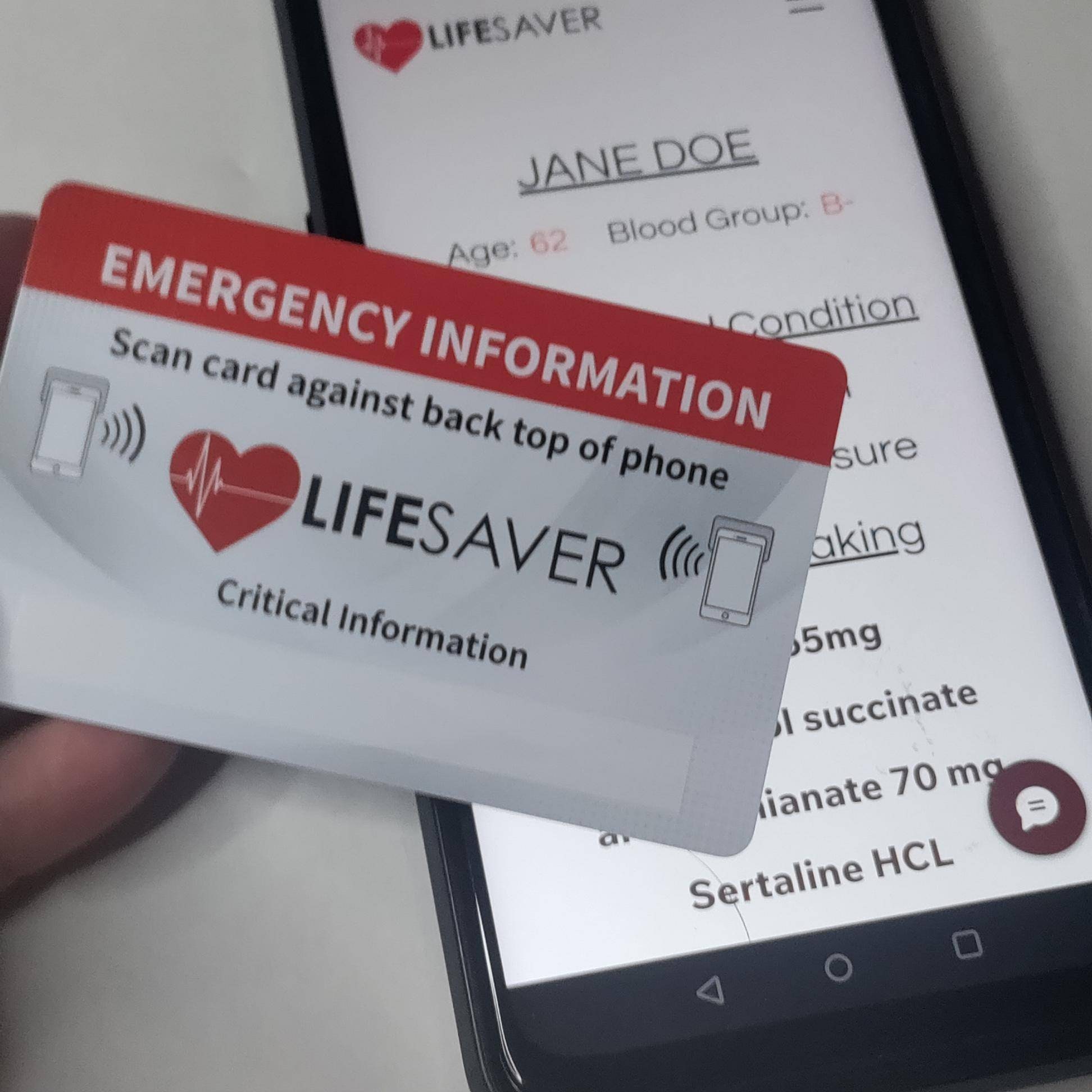 NEW Digital Emergency Medical Card - Etsy