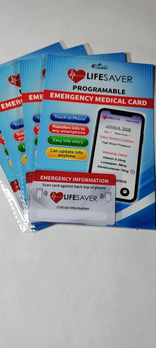 NEW Digital Emergency Medical Card - Etsy