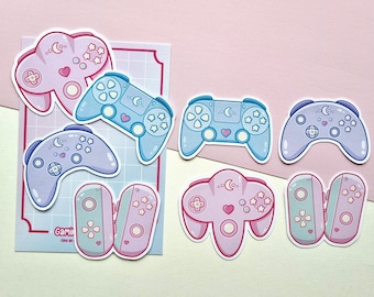 HOLOGRAPHIC Gaming Controller Die Cut Sticker Set Pack of 4 | Etsy