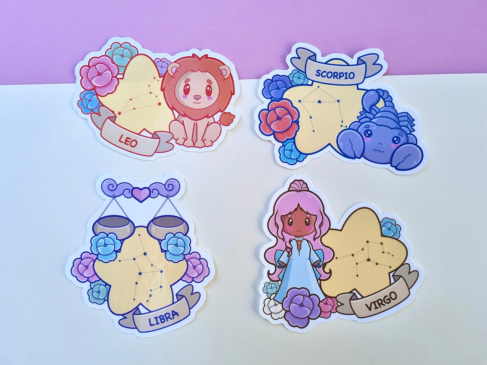 Horoscope Stickers 3 Large Waterproof Gloss Vinyl Zodiac - Etsy