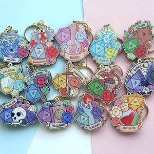 Dnd Class Keychain Dungeons and Dragons Wooden Charm - Etsy