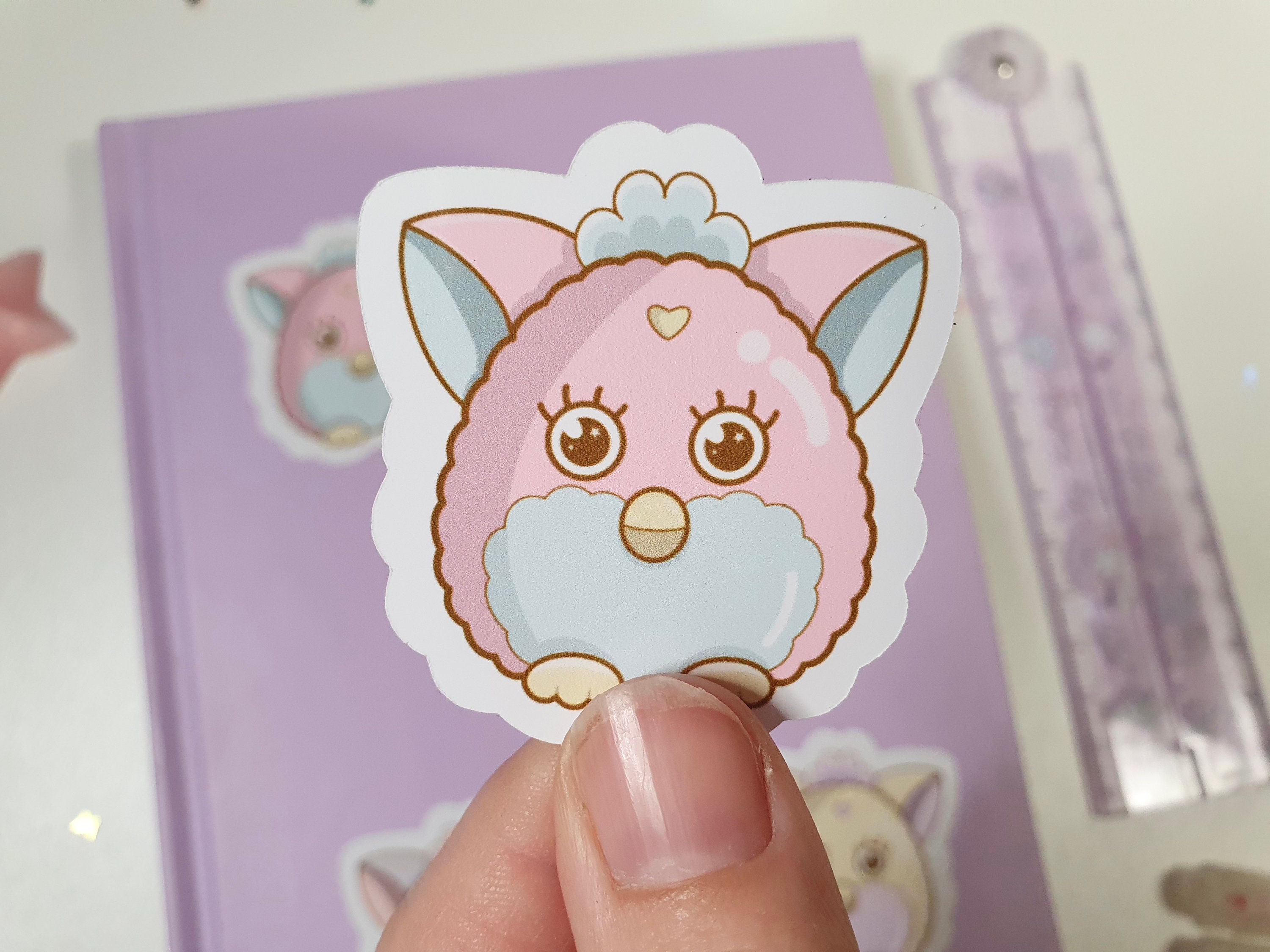Cute Retro Furby Die Cut Sticker Set Pack of 5 Stationary | Etsy