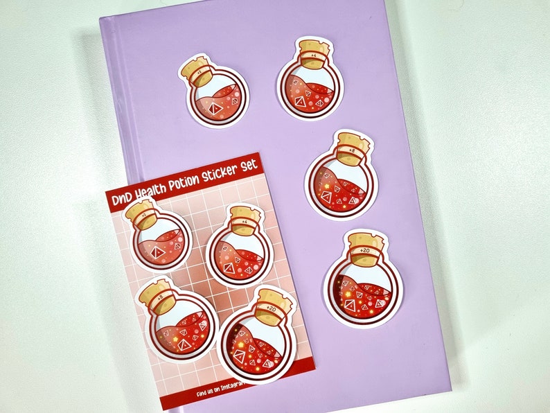 Dnd Health Potions Die Cut Sticker Set - Pack of 4- Stationary - Etsy