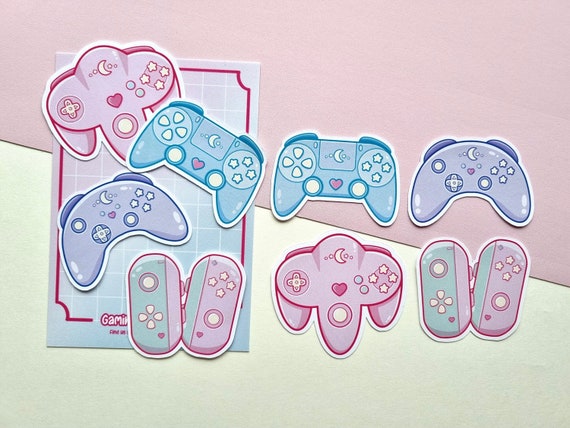Gaming Controller Die Cut Sticker Set Pack of 4 Cute | Etsy