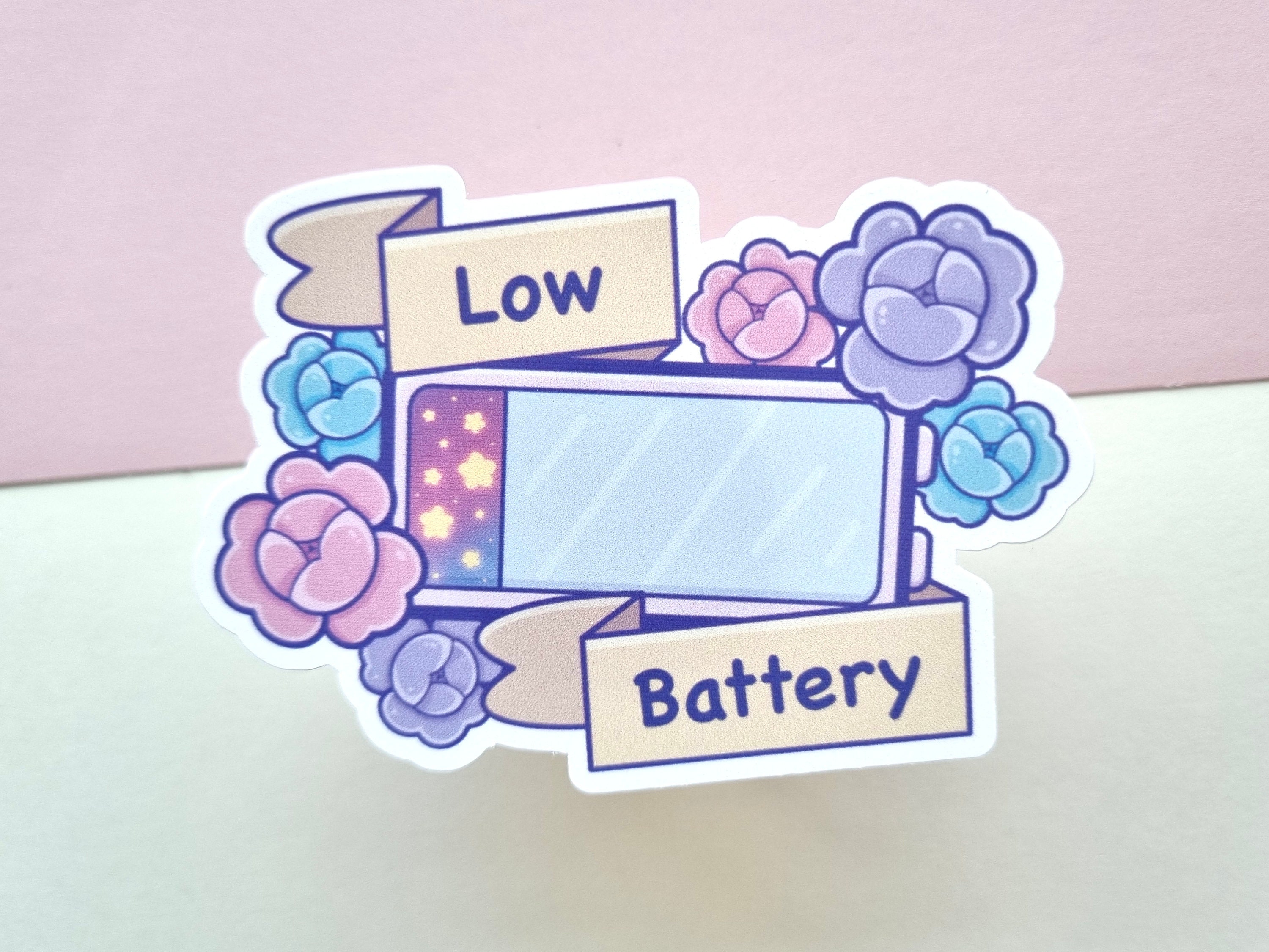 Low Battery Sticker - Mental Health Invisible Illness - Waterproof - Etsy