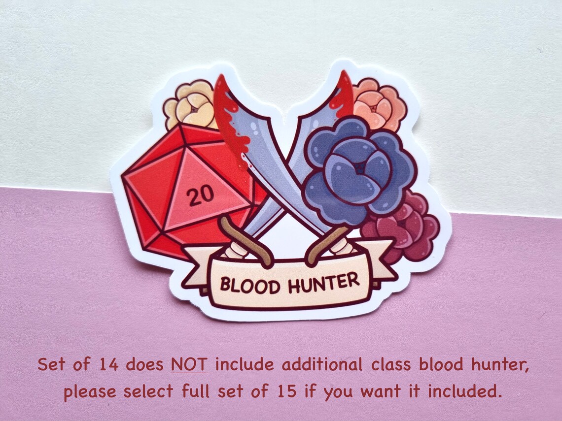 Dnd Class Stickers Dungeons and Dragons Waterproof Glossy - Etsy