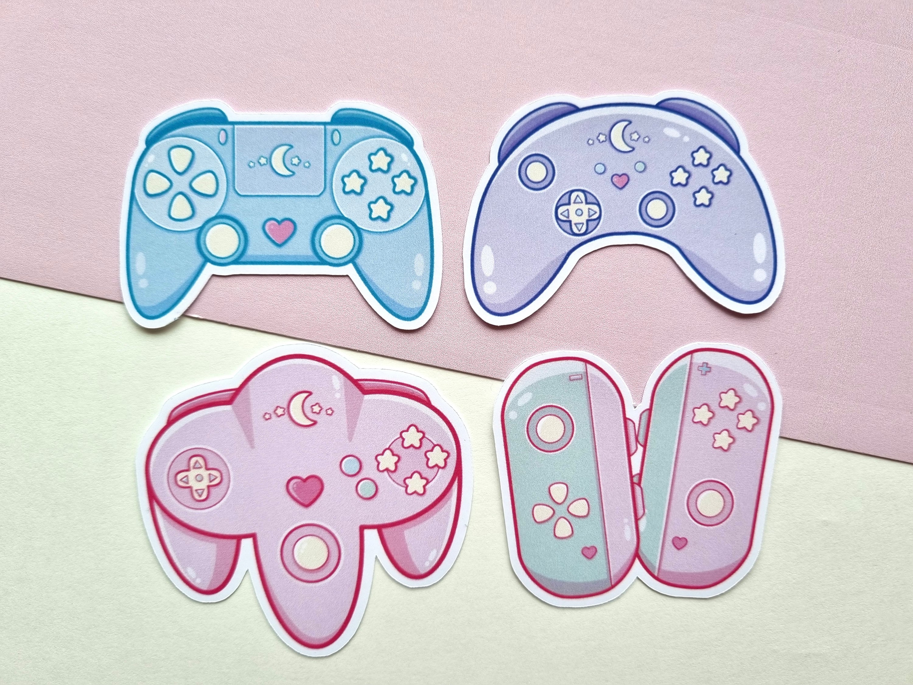 Gaming Controller Die Cut Sticker Set Pack of 4 Cute | Etsy